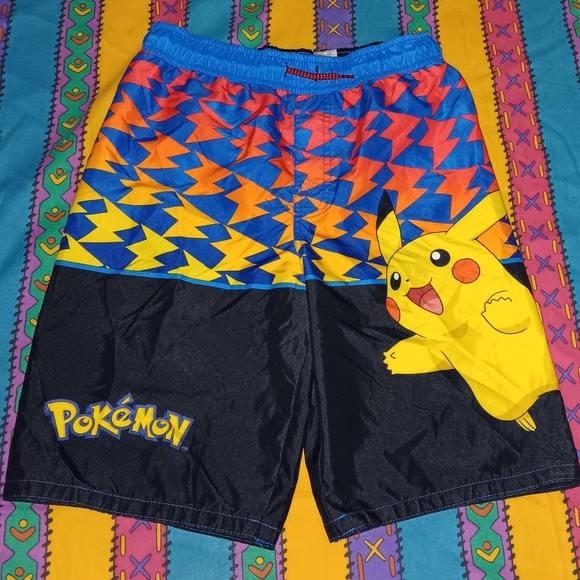 Pokemon | Swim | Pokemon Pikachu All Over Print Swimming Trunks Swim ...